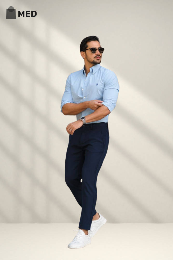 Blue Shirt Matching Pants for Men – Best Outfit Ideas